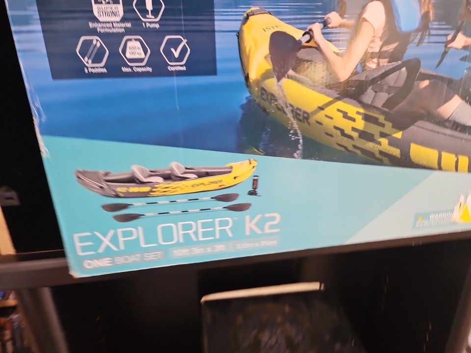 Intex Explorer K2 Kayak, 2-Person Inflatable Kayak Set with Aluminum ...
