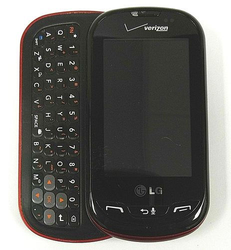 LG Extravert VN271 - Black and Red ( Verizon ) Rare Cellular Slider ...