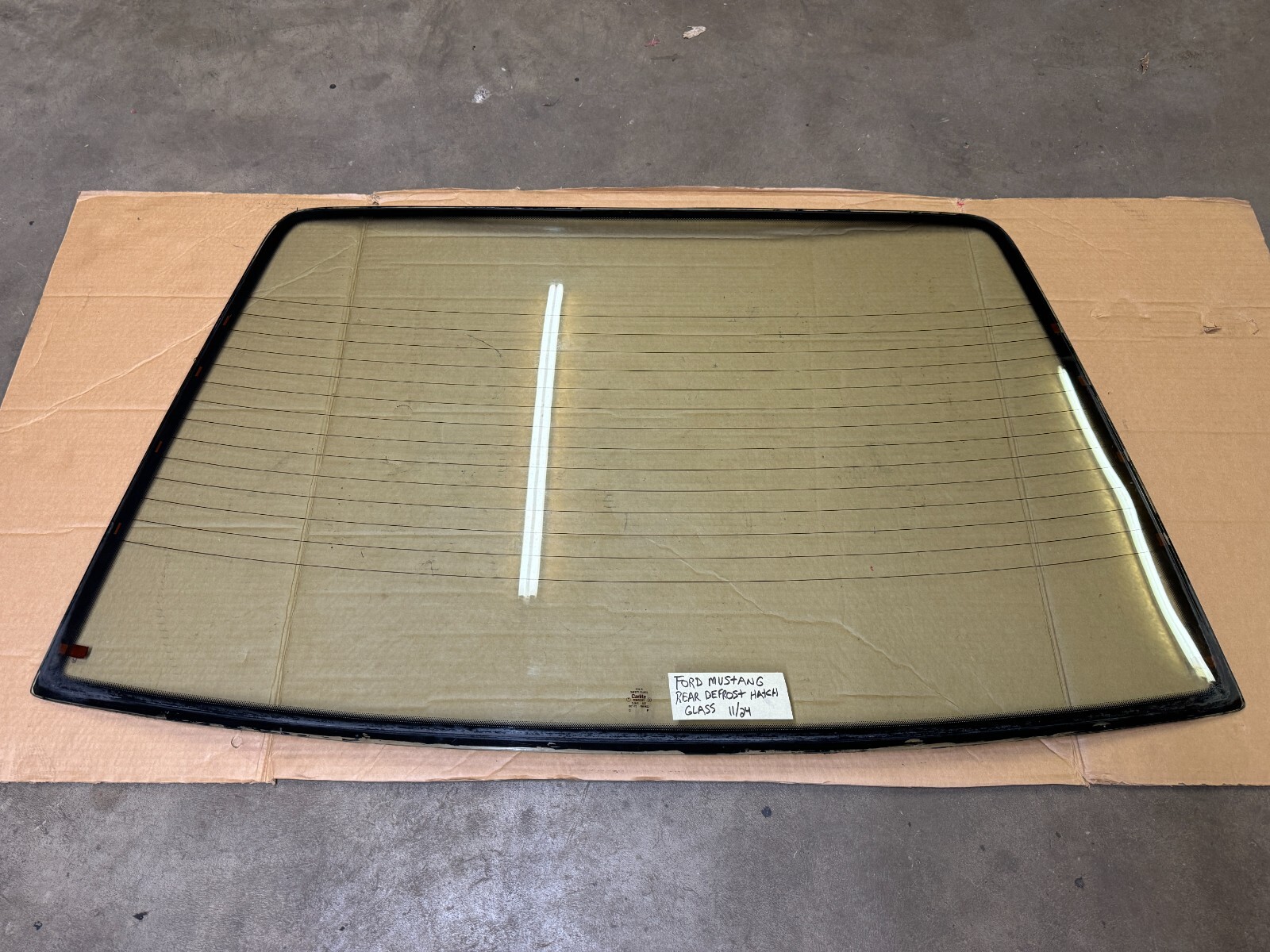 87-93 Ford Mustang Rear Hatchback Glass Window DEFROST OEM Carlite ...