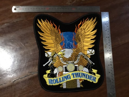 Rolling thunder LIVE-TO-RIDE-EMBROIDERD-BACK-PATCH BIKER ROCKER VEST ...