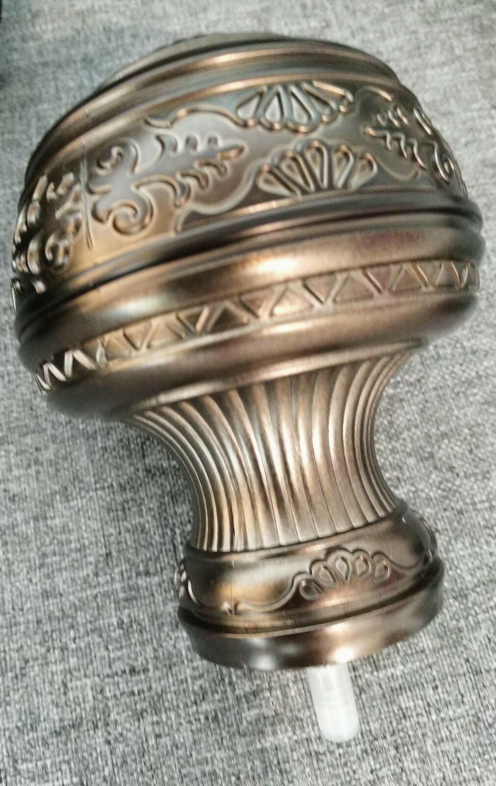Pair of Kirsch Ornate Coppery Bronze Curtain Rod Finials | eBay