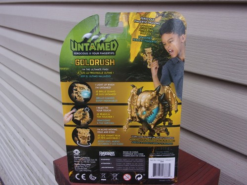 WowWee Untamed Fingerlings Limited Edition Gold Rush Dragon with Lights ...