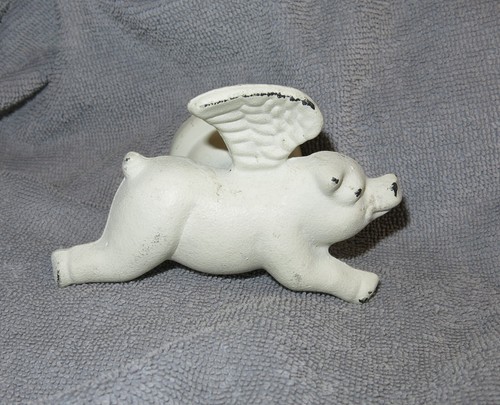 Cast Iron Flying Pig Wings Wall Art Decorative Farmhouse Decor WHEN ...