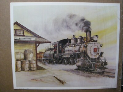 Slim Princess Locomotive train Farnsworth western 1978 art Railroad inv ...