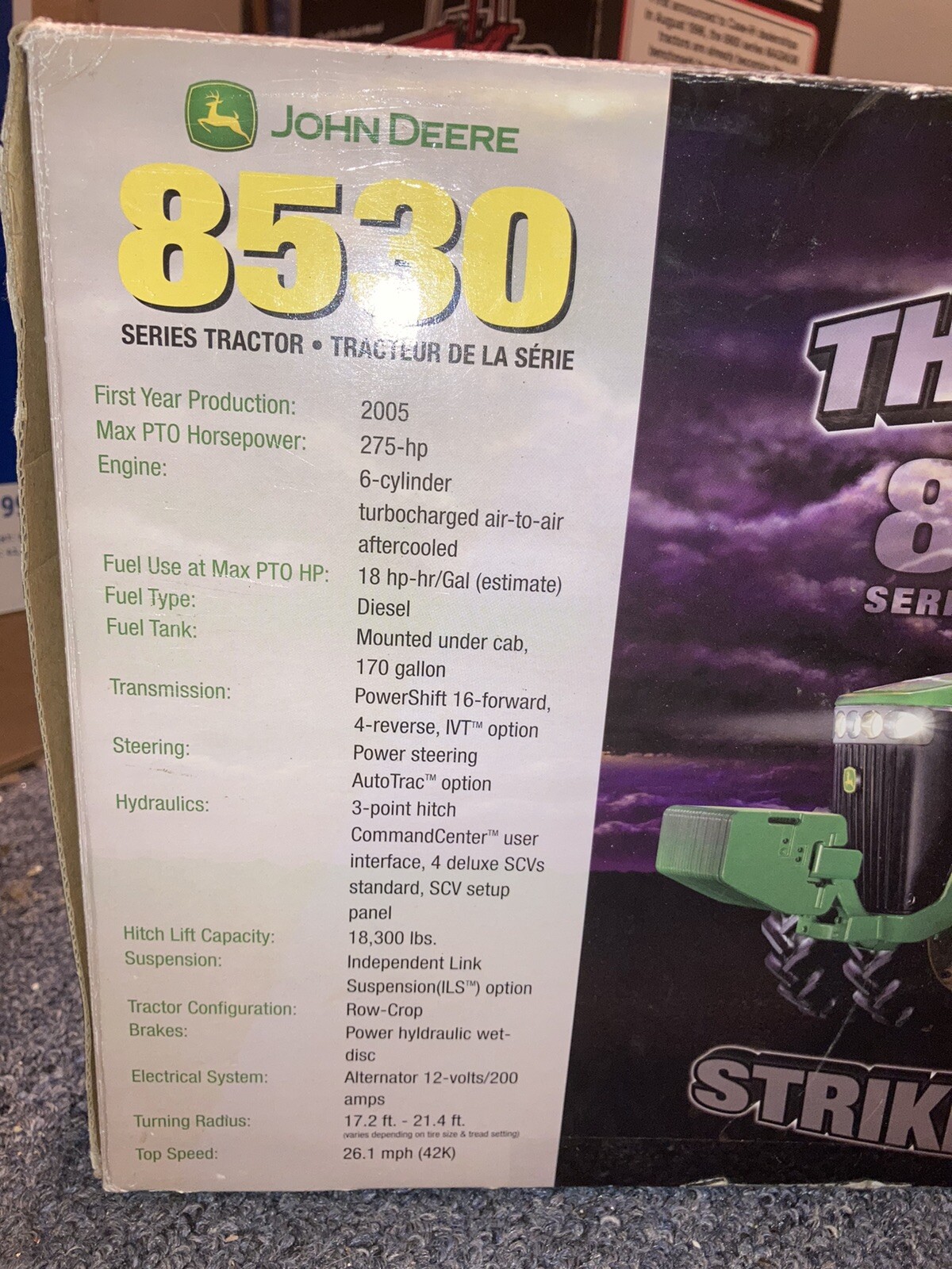 Extremely Rare John Deere 8530 Collector Edition Ertl Britains 1/16 Die ...