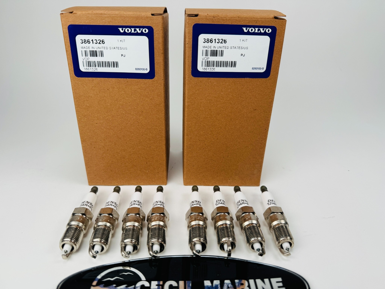 GENUINE VOLVO ( 8.1 ) 2 PACKS OF 4 SPARK PLUG KIT 3861326 | eBay