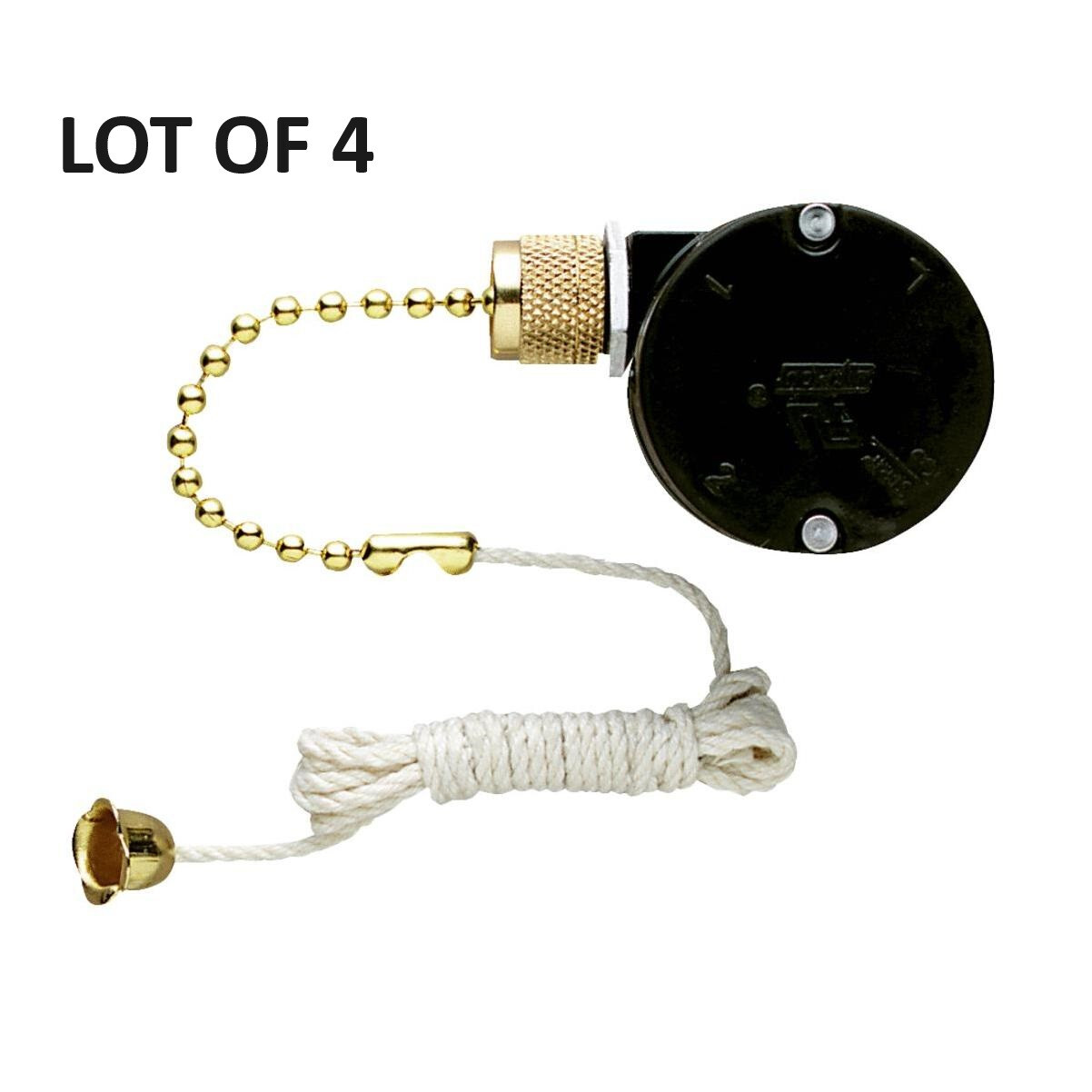 LOT OF 4 - Gardner Bender SPST 3-Speed Pull Chain Switch GSW-34 | eBay