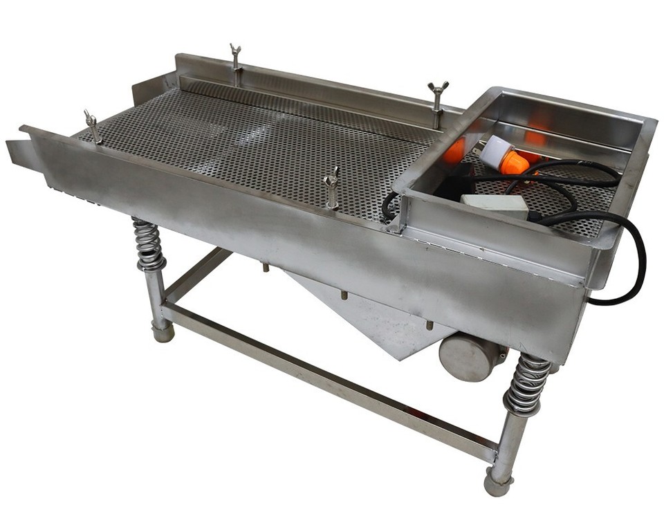 Full SS Straight Vibrating Sieve Screen Shaker 5mm Size Linear Sifter 1 ...