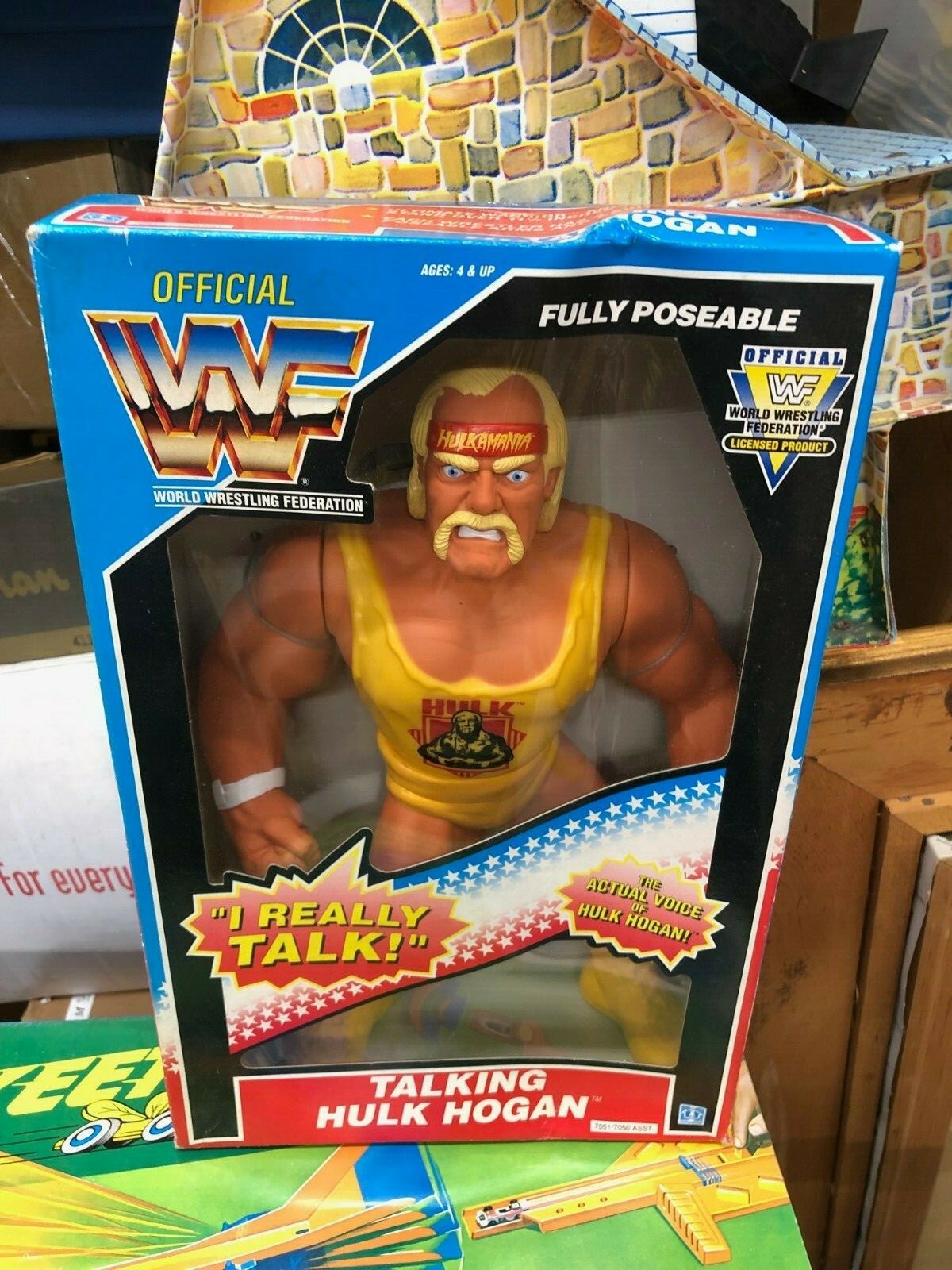 Hasbro WWF Hulk Hogan Talking Figure new old stock mib sealed afa ...