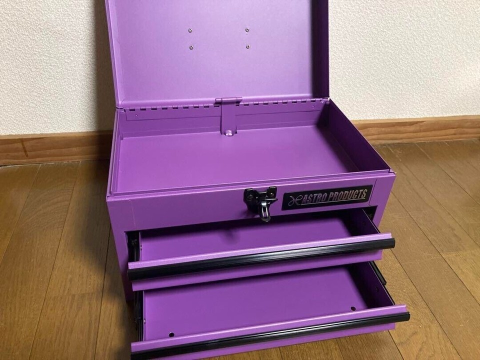 ASTRO PRODUCTS Official Compact Tool Box 2 Drawers Matte Purple Black ...