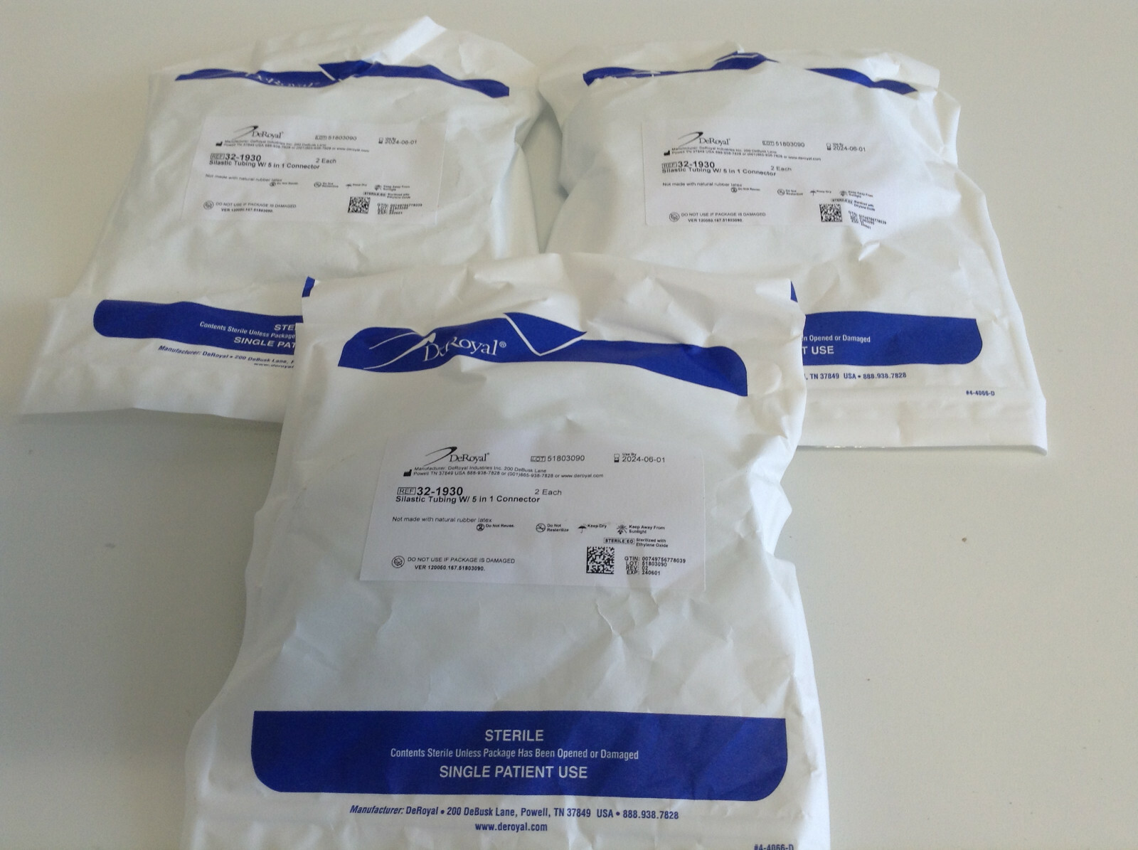 B6: Lot of 20 Packs Deroyal Silastic Tubing 32-1930 Exp. 06-2024 | eBay