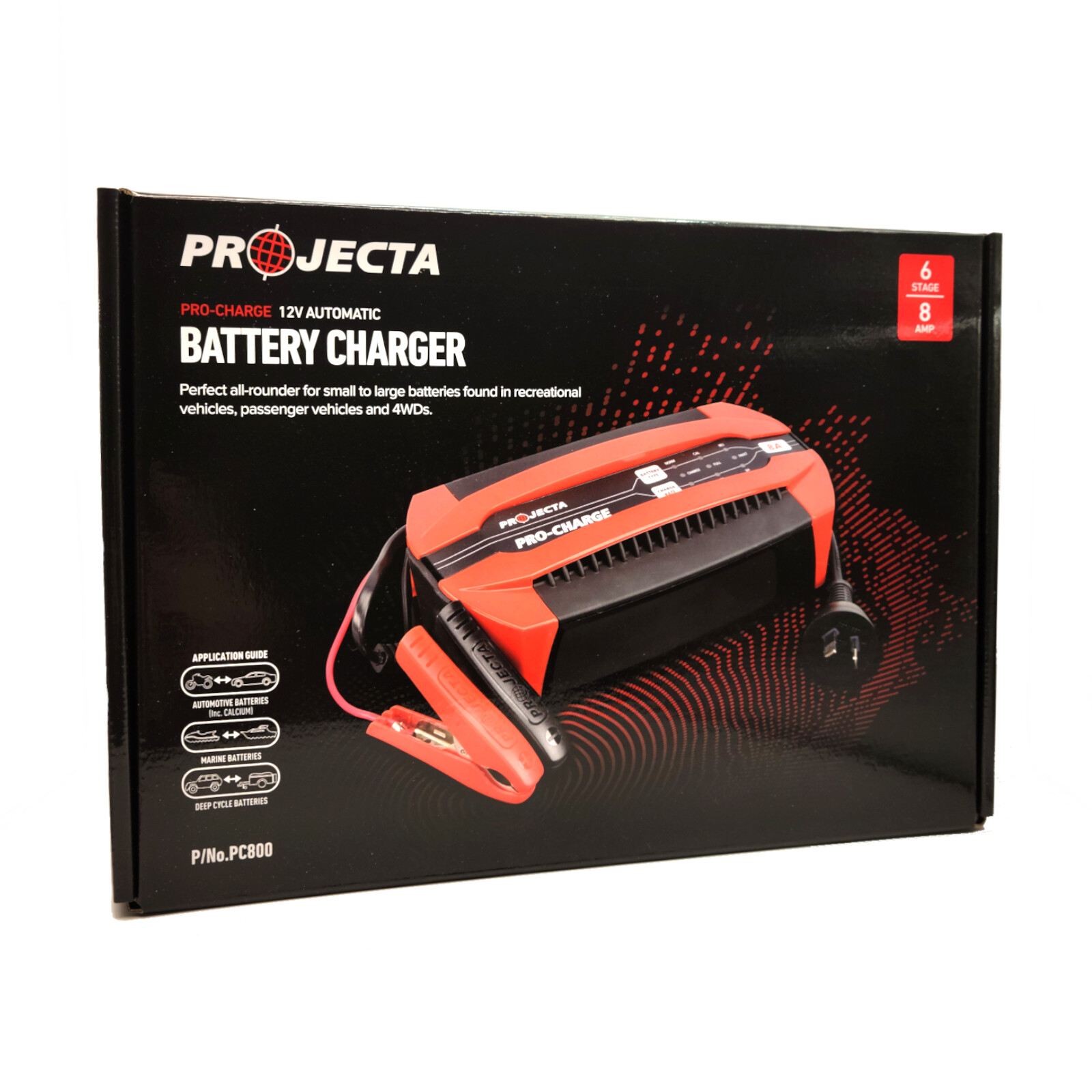 Projecta 12V Battery Charger 8 Amp Smart Charger for 4WD Boat Caravan ...