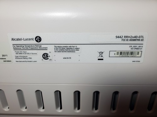 NEW Alcatel-Lucent Celestica 9442 RRH2x40-07-L Remote Radio Head (RRH ...