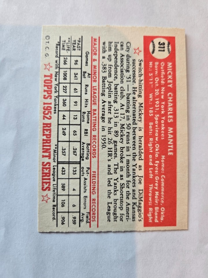 1952 Topps Reprint Set Plus the 1953 and 1954 sets | eBay