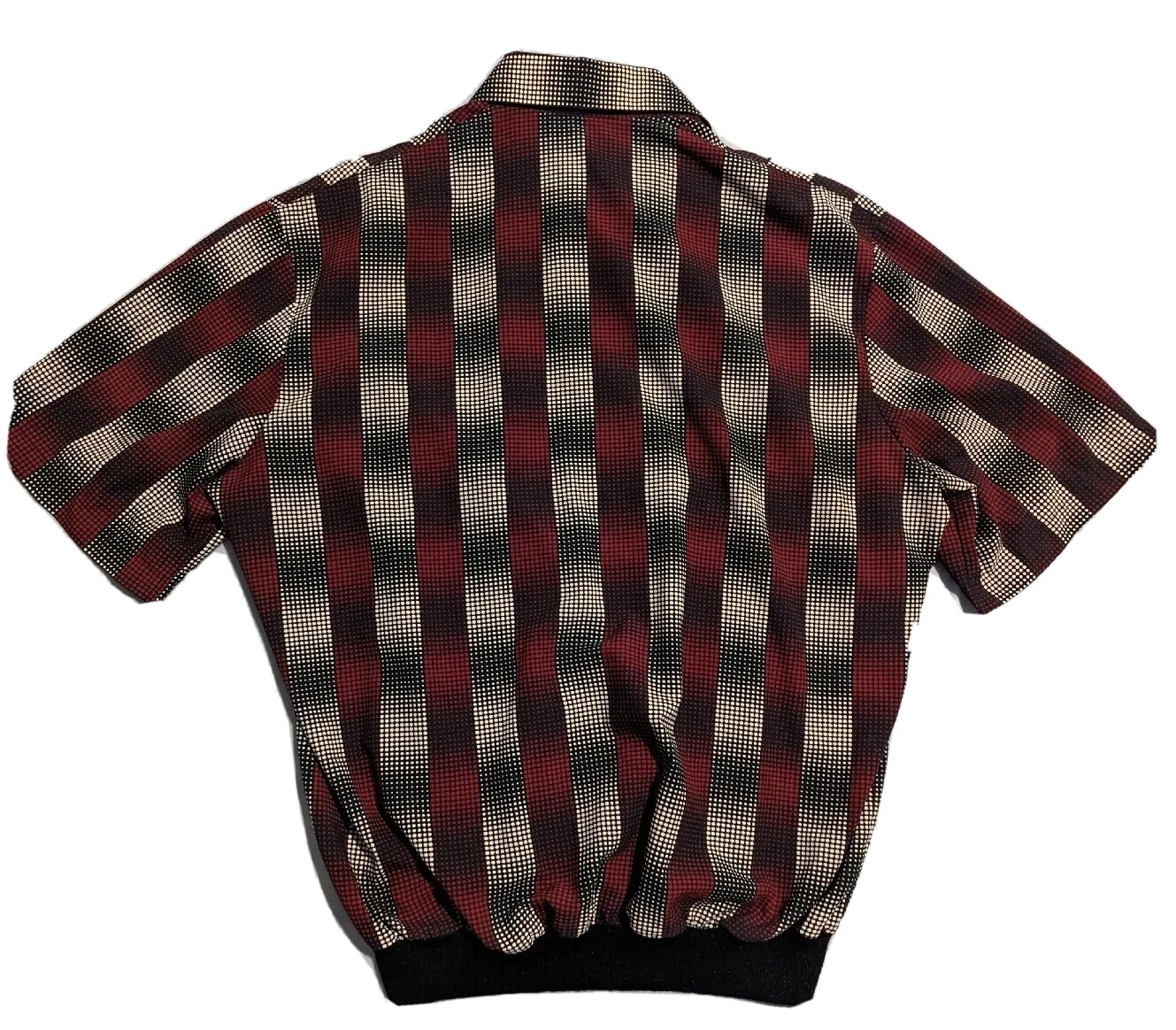 Vtg ALAN STUART SHIRT Red Black MOD SQUAD DISCO polyester mens Shirt L ...