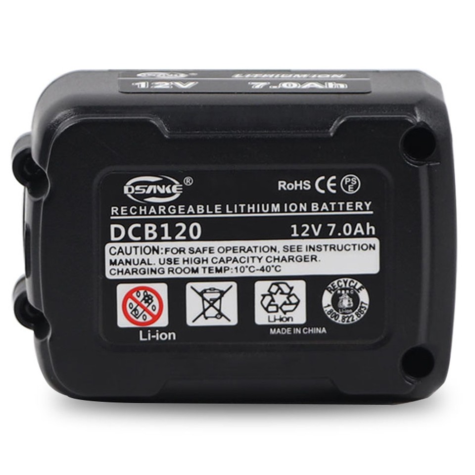 7.0Ah For DEWALT DCB120 12V 12 Volt MAX Lithium-Ion Battery Pack DCB127 ...