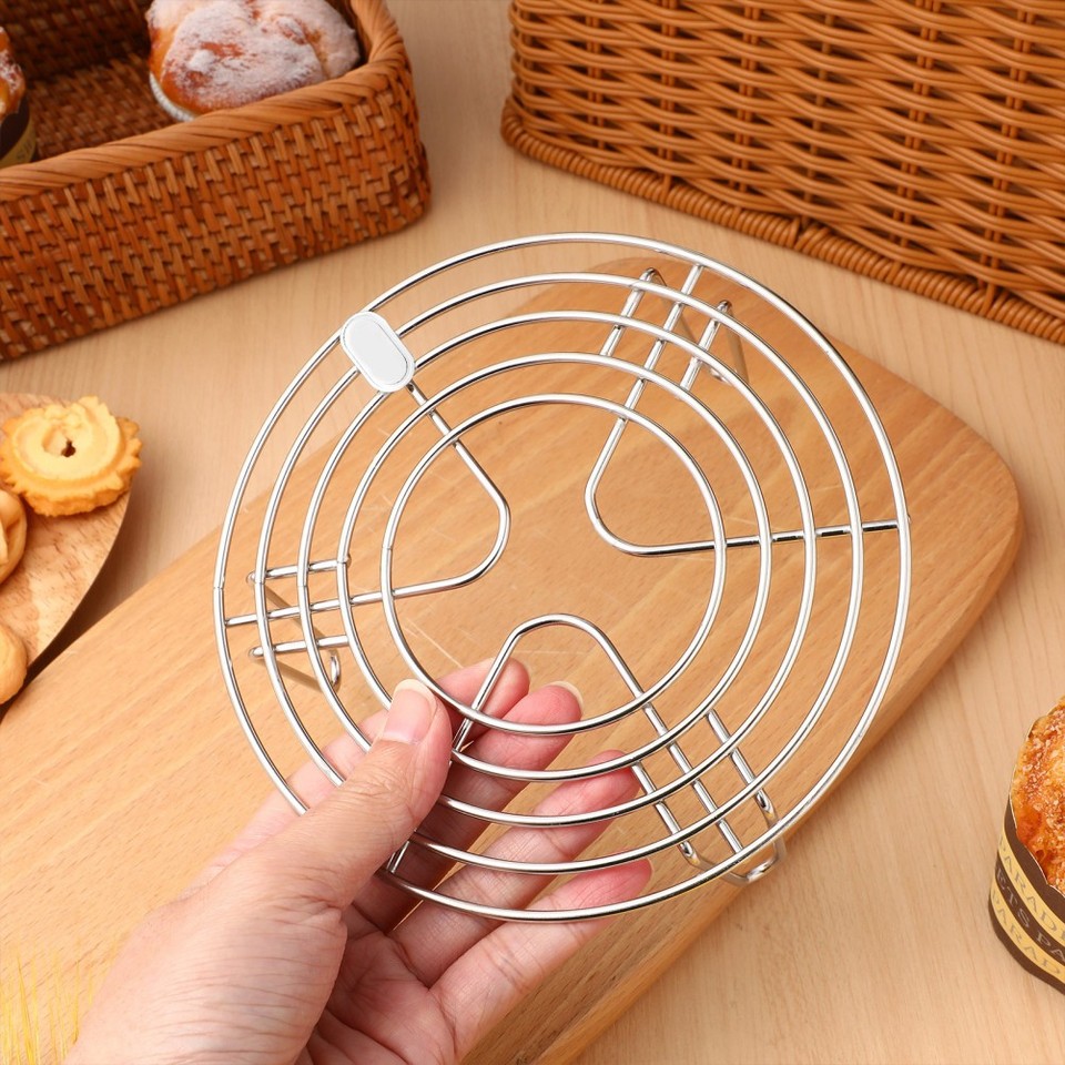 Stainless Steel Cooling Rack Round Shape 16 cm Diameter For Baking And ...