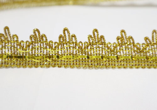 LOT 14 Yards Metallic Gold Venise Lace Trims For Sewing Craft Width 3.5 ...