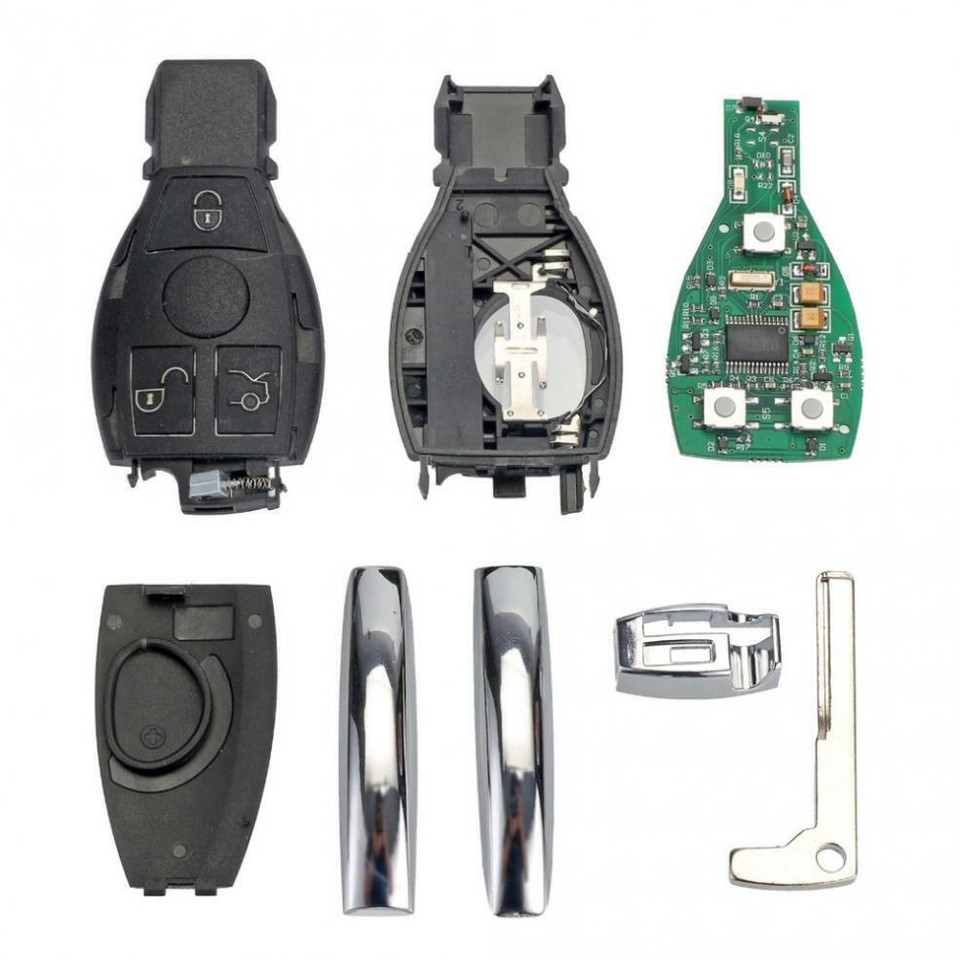 3 Button 433MHz Keyless Flip Car Remote Key Fob Fit for Mercedes Benz ...