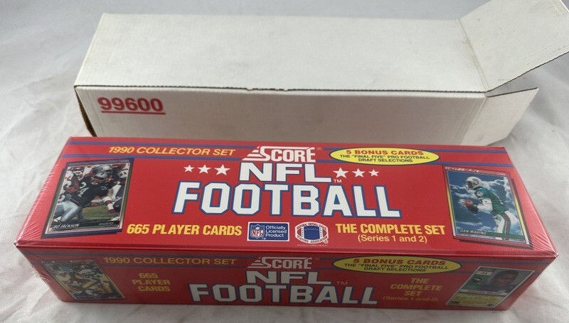 Factory Sealed 1990 Score Football Complete Set 665 Cards Series 1 and ...