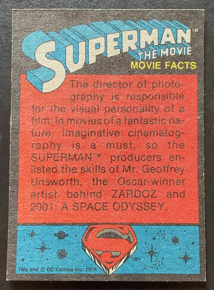 1978 TOPPS SUPERMAN The Movie Trading Card Singles YOU CHOOSE | eBay