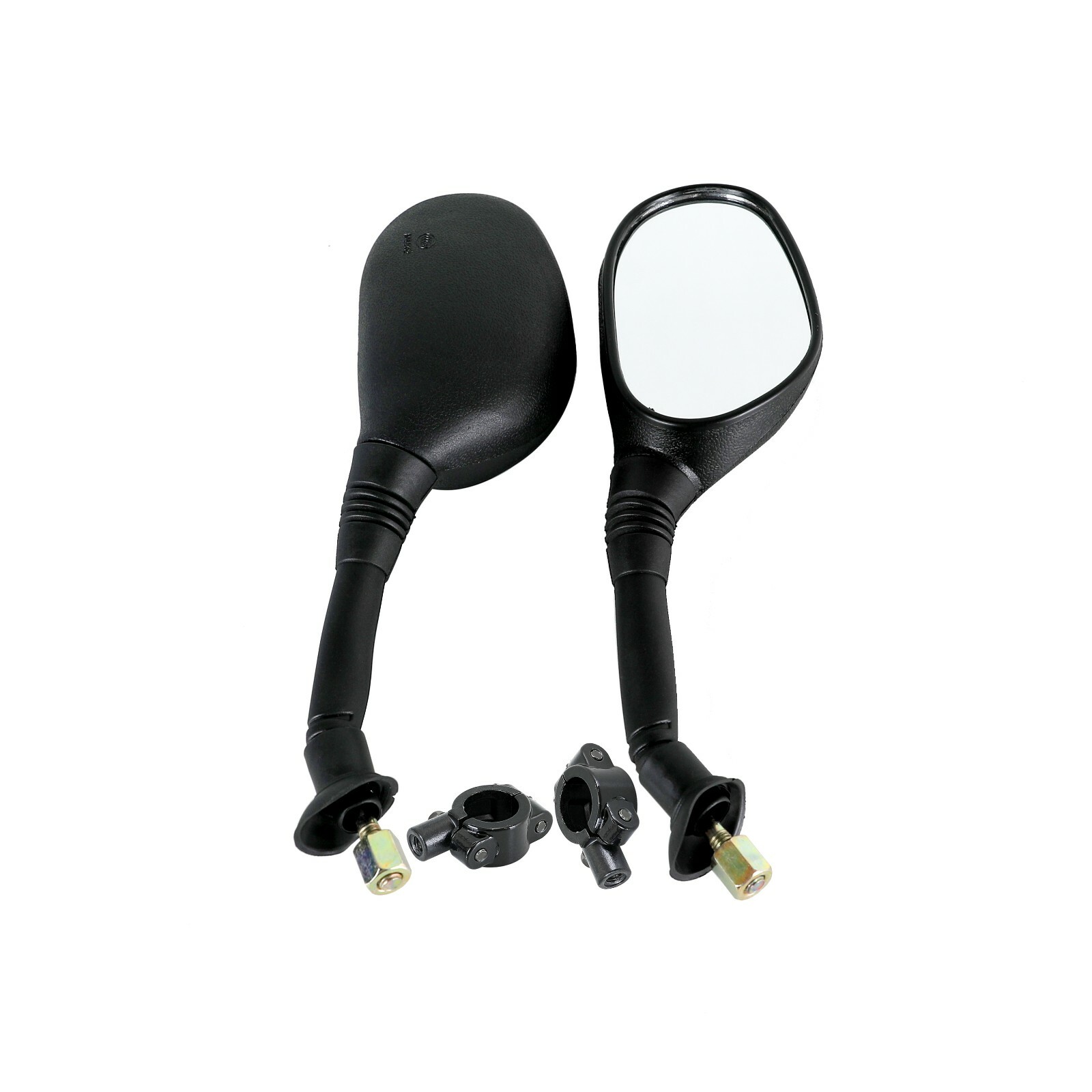 7/8" 22mm Handle Bar End Rearview Side Mirrors for ATV GO Kart Dirt ...
