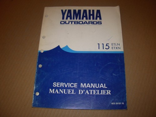 Yamaha C115X 115X S115X B115X 130X S130X L130X Outboard Motor Service ...