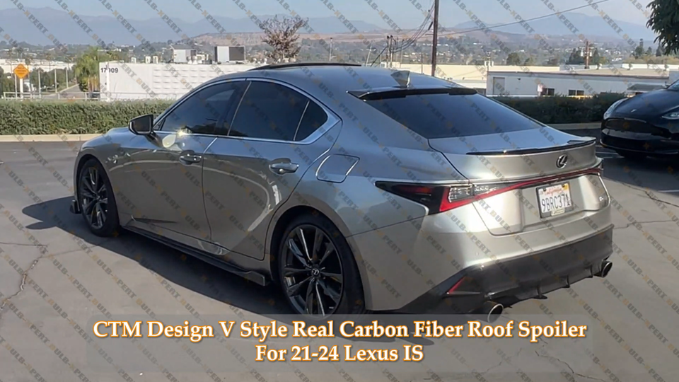 CTM Dry Carbon Fiber Rear Window Roof Spoiler For 21-25 Lexus IS300 ...