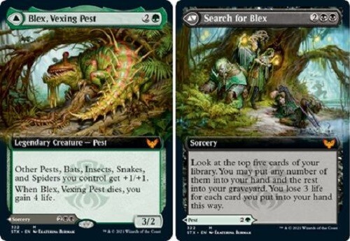 MTG *Blex Vexing Pest Extended Art X1* (NM) Strixhaven Magic Free ...