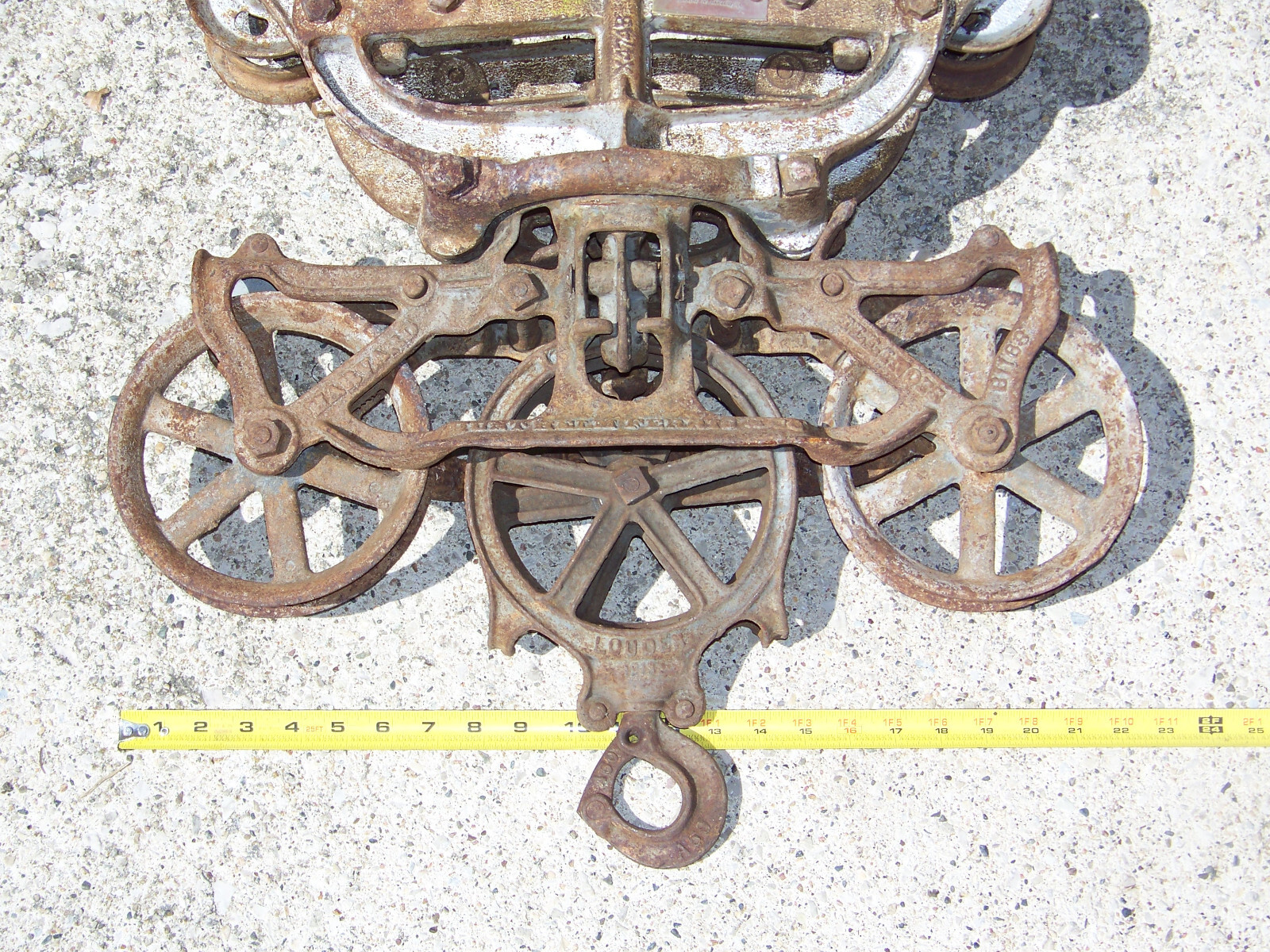 Vintage Antique Starline STAR Hay Trolley Carrier Steampunk Barn rope ...