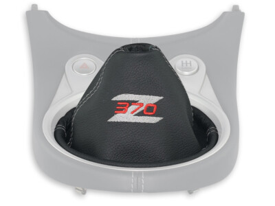 FOR NISSAN 370Z Z34 09-18 GEAR SHIFT BOOT GAITER LEATHER EMBROIDERY ...