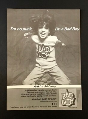 Bad Boy Back To Back 1978 Small Short Print Poster Type Ad, Promo ...