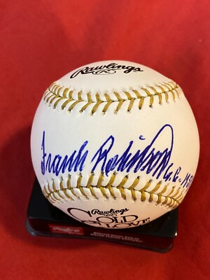 FRANK ROBINSON AUTOGRAPHED SIGNED RAWLINGS GOLD GLOVE BASEBALL "G.G ...