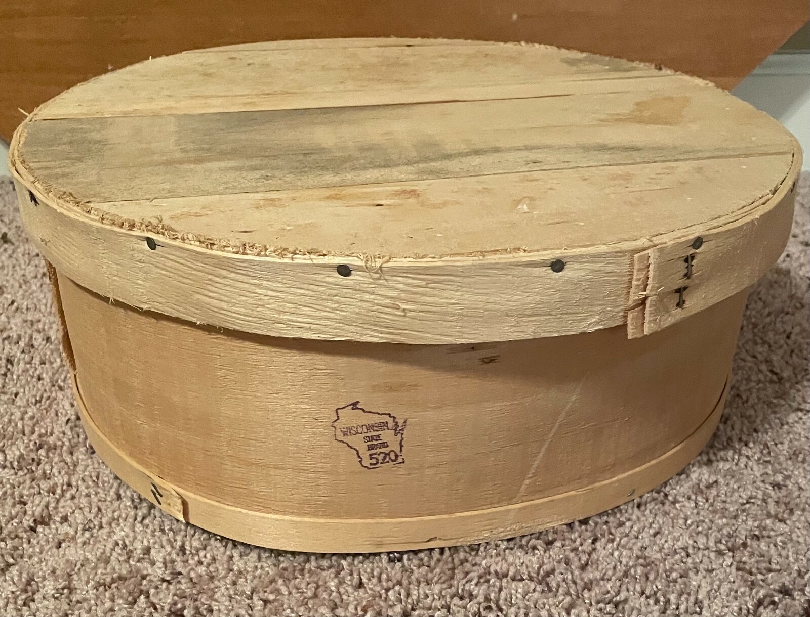Authentic Round Wooden Cheese Box with Lid | eBay