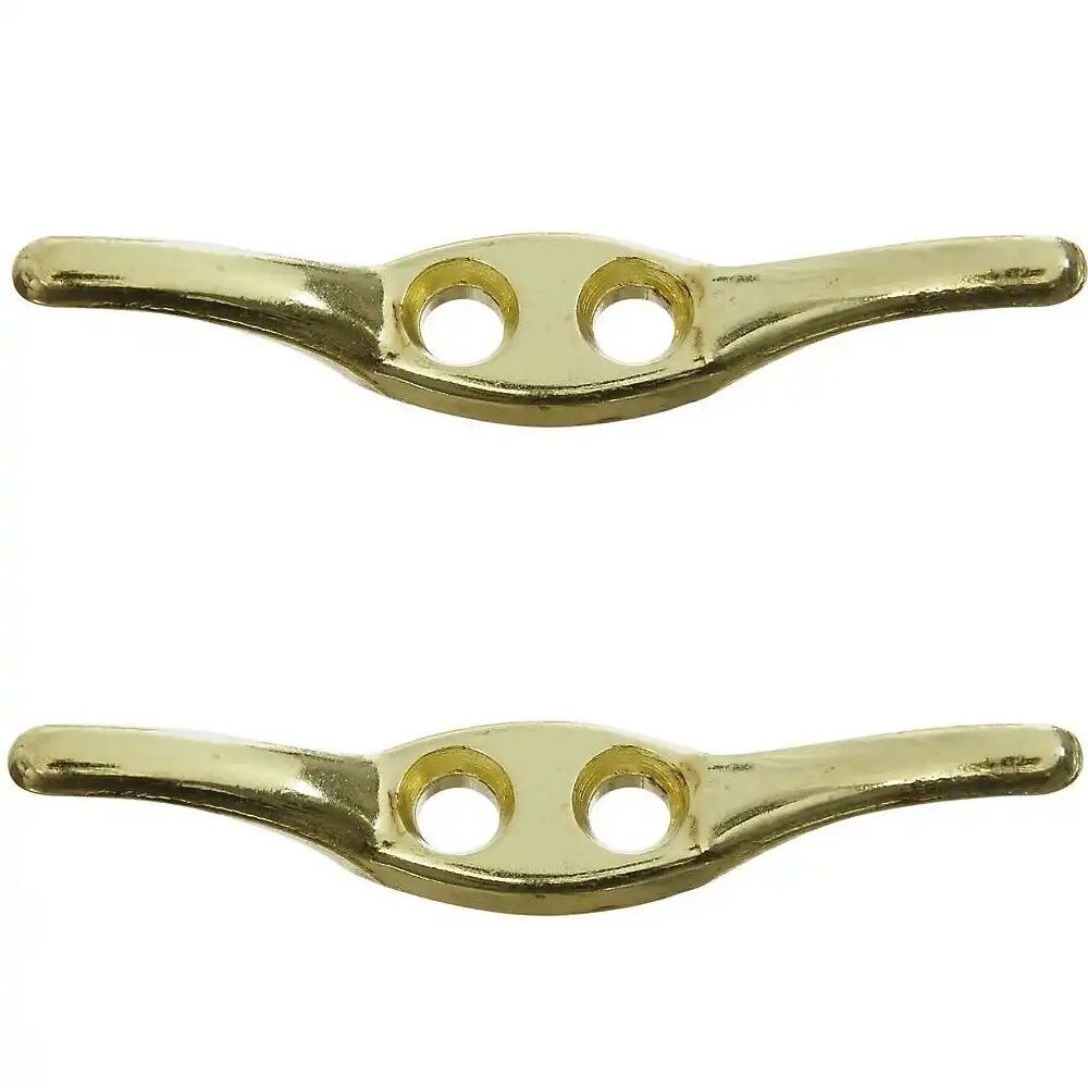 National Hardware S837-807 Rope Cleat 2-1/2 Inch Bright Brass Plated ...