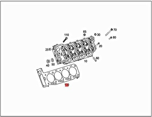 Genuine MERCEDES Cylinder head gasket 1560160020 | eBay