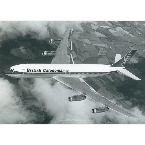 British Caledonian Boeing 707-373 Art Print - In-flight - 3 sizes ...