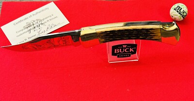 BUCK USA 110 LEROY REMER GOLD ETCH SER #201 “Red Hawk” VINTAGE CUSTOM ...