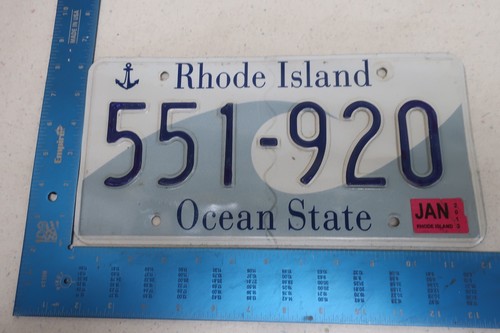 Rhode Island License Plate Tag 2013 13 RI Natural Sticker Wave 551-920 ...