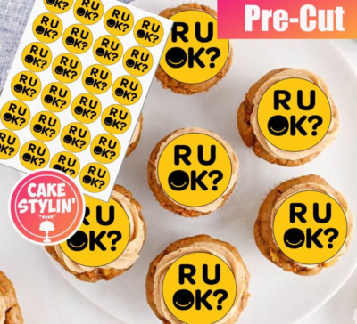 RU OK? R U OK RUOK DAY Edible Cupcake Toppers Wafer Paper CAKE IMAGE ...