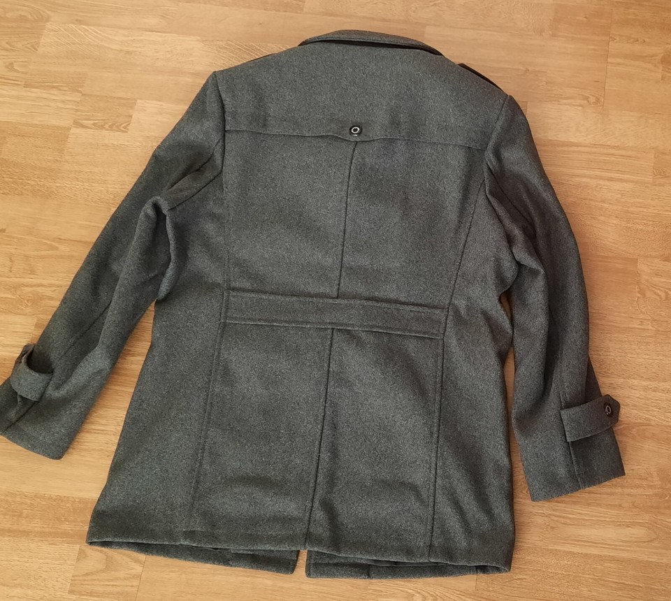 Herren Mantel Neu Gr.M/L 50/52 Mantel Jacke mit Taschen Anthrazit | eBay.de
