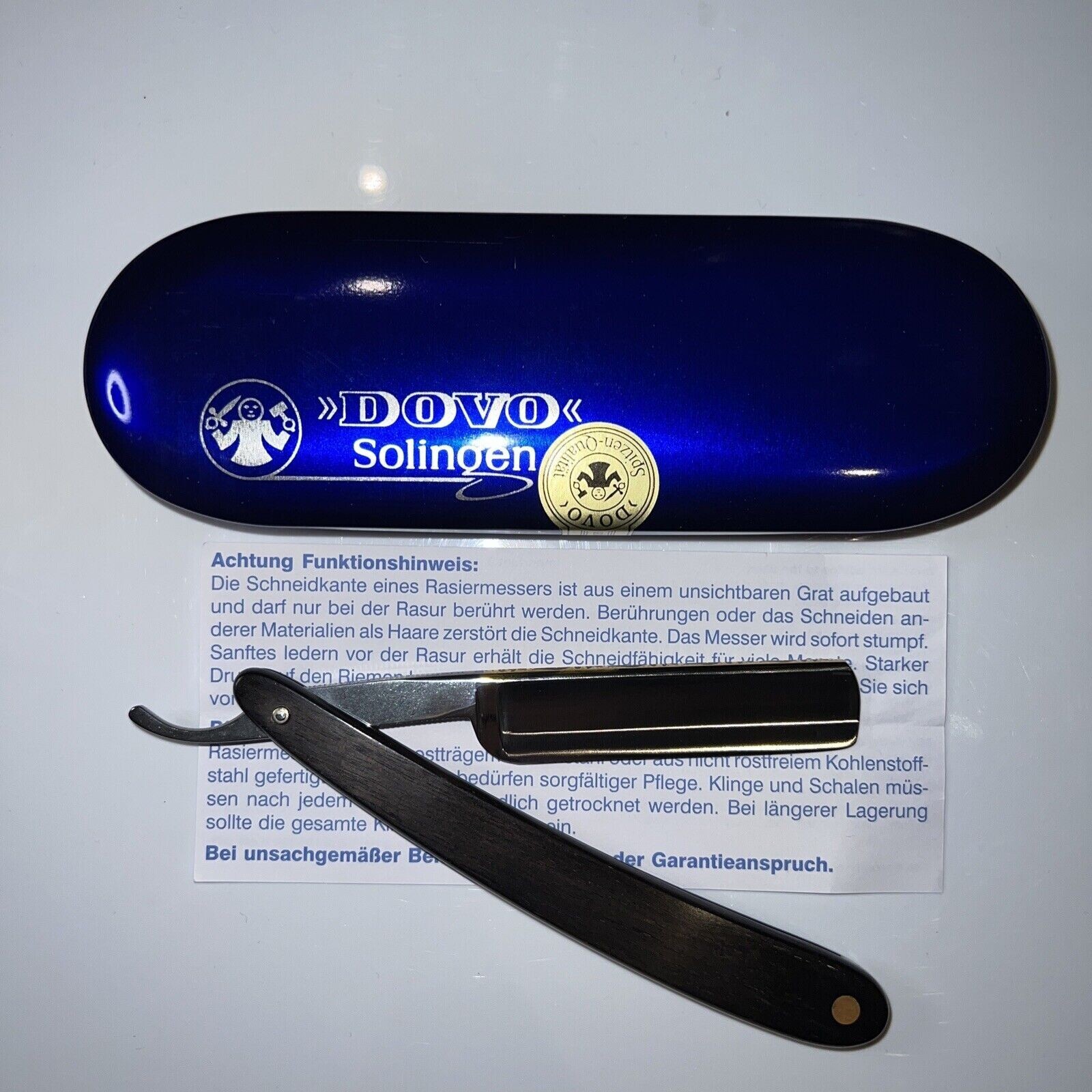 Dovo Solingen Dark wood Straight Razor 5/8 Hallow Ground Art Of Shaving ...