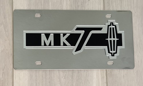 LINCOLN MKT MK-T Silver Stainless Steel License Plate 3D Raised Logo | eBay