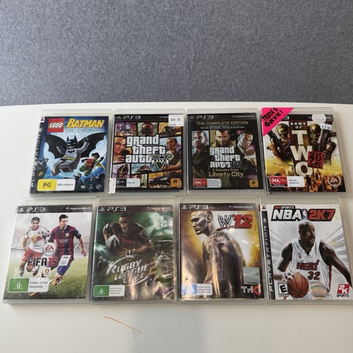 PS3 PlayStation 3 Game Bundle Bulk Lot Mixed Lego Grand Theft NBA Army ...