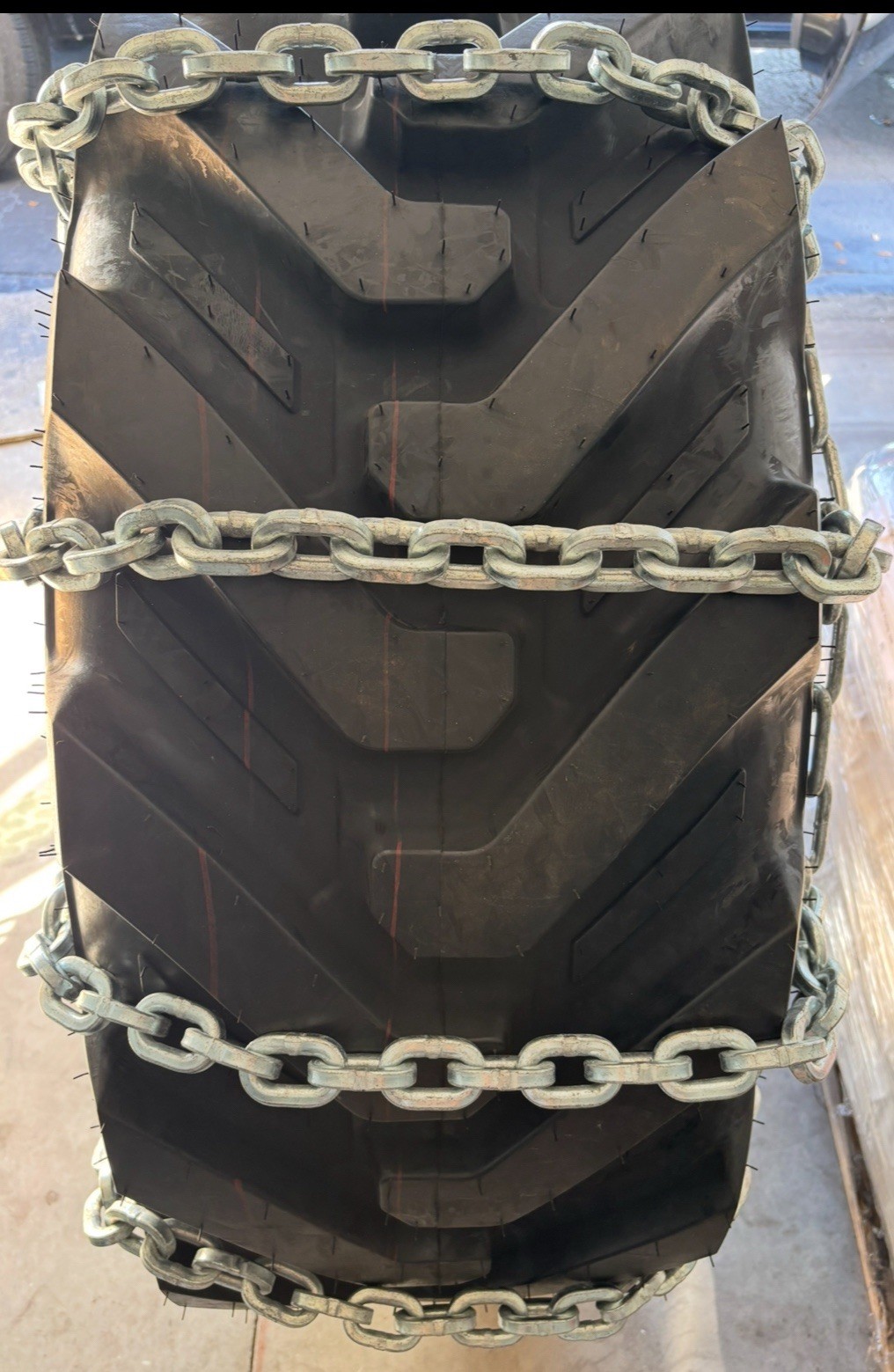 2-NEW *10mm SQUARE* 17.5L-24 Loader Grader Tractor PEWAG CHAINS *WORTH ...