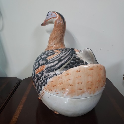 Mottahedeh Design Duck Duck Chinese Goose Tureen Italy Approx 17"L x ...
