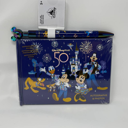 Disney Autograph Book 50th Anniversary with Pen Disney Parks NEW | eBay