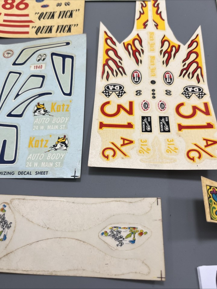 lot Of Vintage Model Car Decals Stickers Sheets Auto Customizing Racing ...