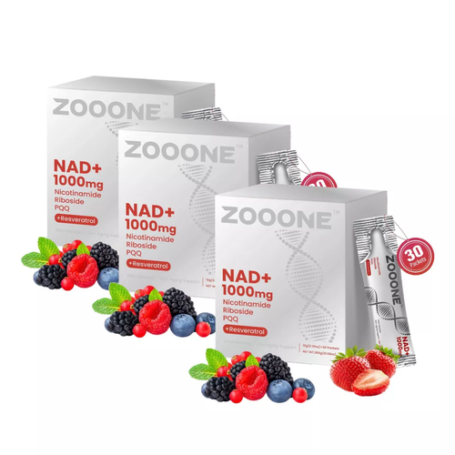 ZOOONE NR1000 NAD+ Berry Flavor Drink Mix - Support Eye Health, 90 ...