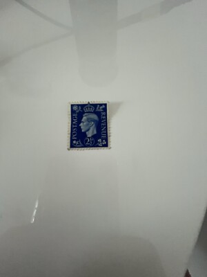 GREAT BRITAIN RARE BLUE STAMP 2 1/2 PENNY KING GEORGE V1 BLUE FINE ...